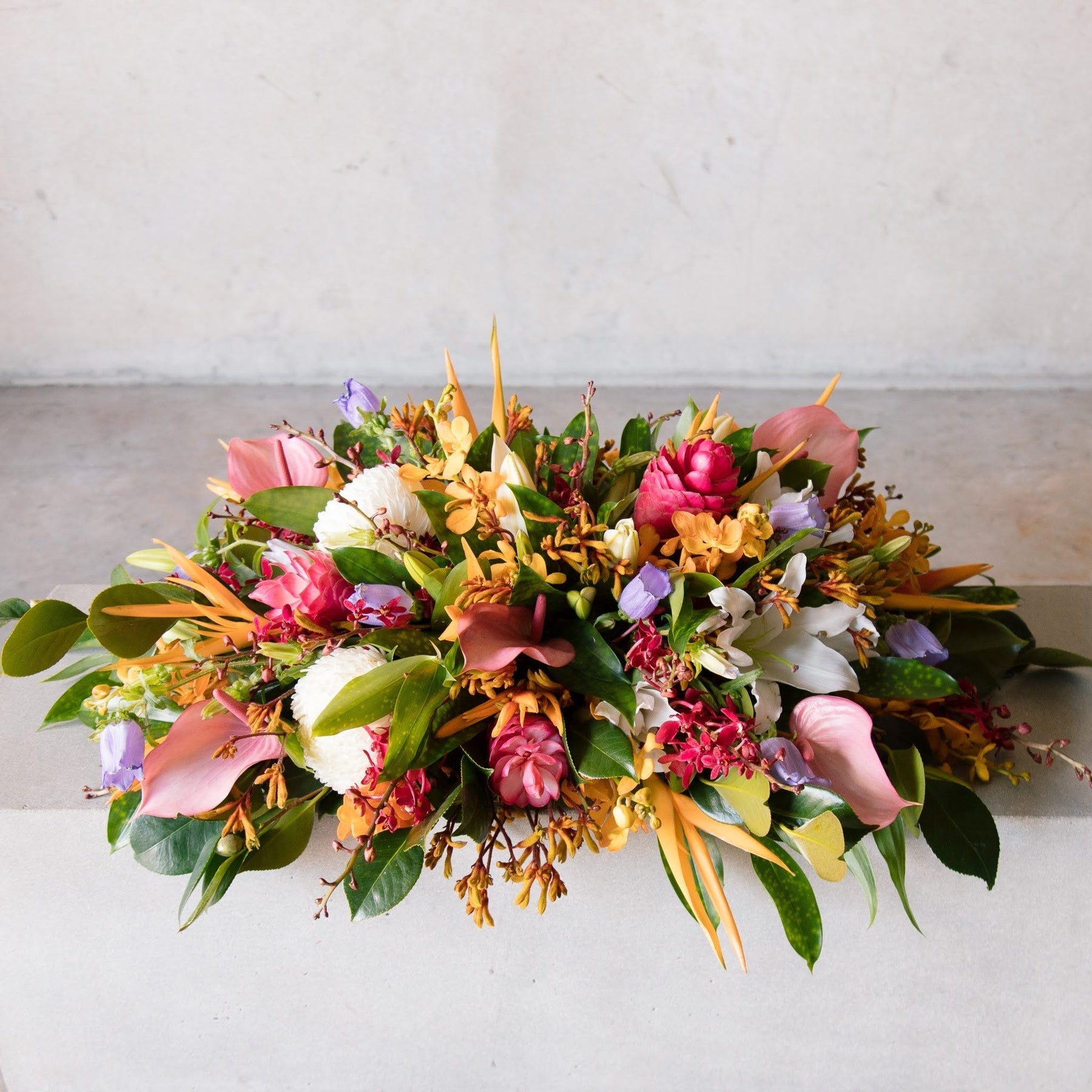 Bright Casket Spray Small | Funeral Flowers | Beija Flor Darwin