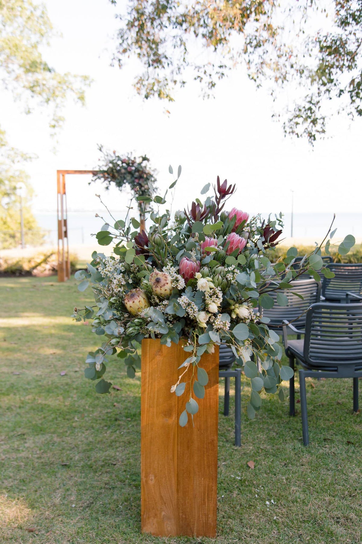 Timber Plinth | Wedding & Event Rentals | Beija Flor Florist Darwin